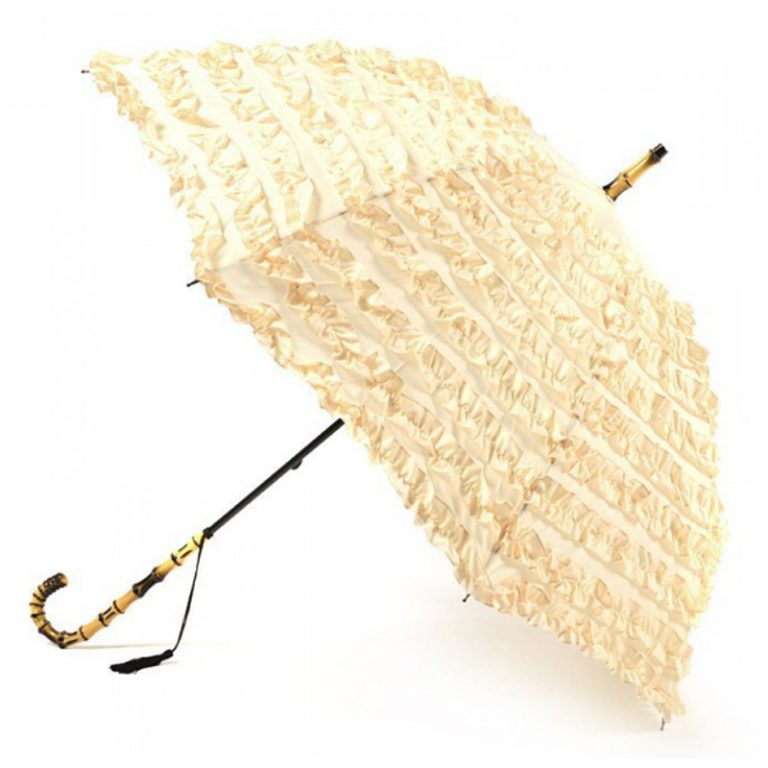 Frilled Parasol - FiFi Creme Umbrella Parasol