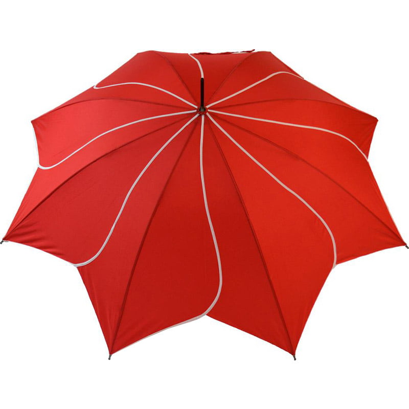 Petal Swirl Red Flower Umbrella - Umbrellas from Umbrella Heaven