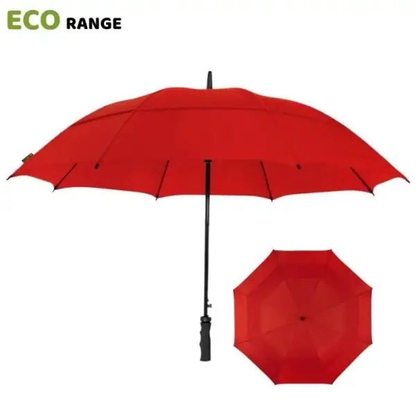 Red ECO Golf Umbrella Windproof - Umbrella Heaven - ECO Range