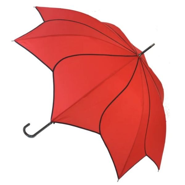 Petal Swirl Red Flower Umbrella - Umbrellas from Umbrella Heaven