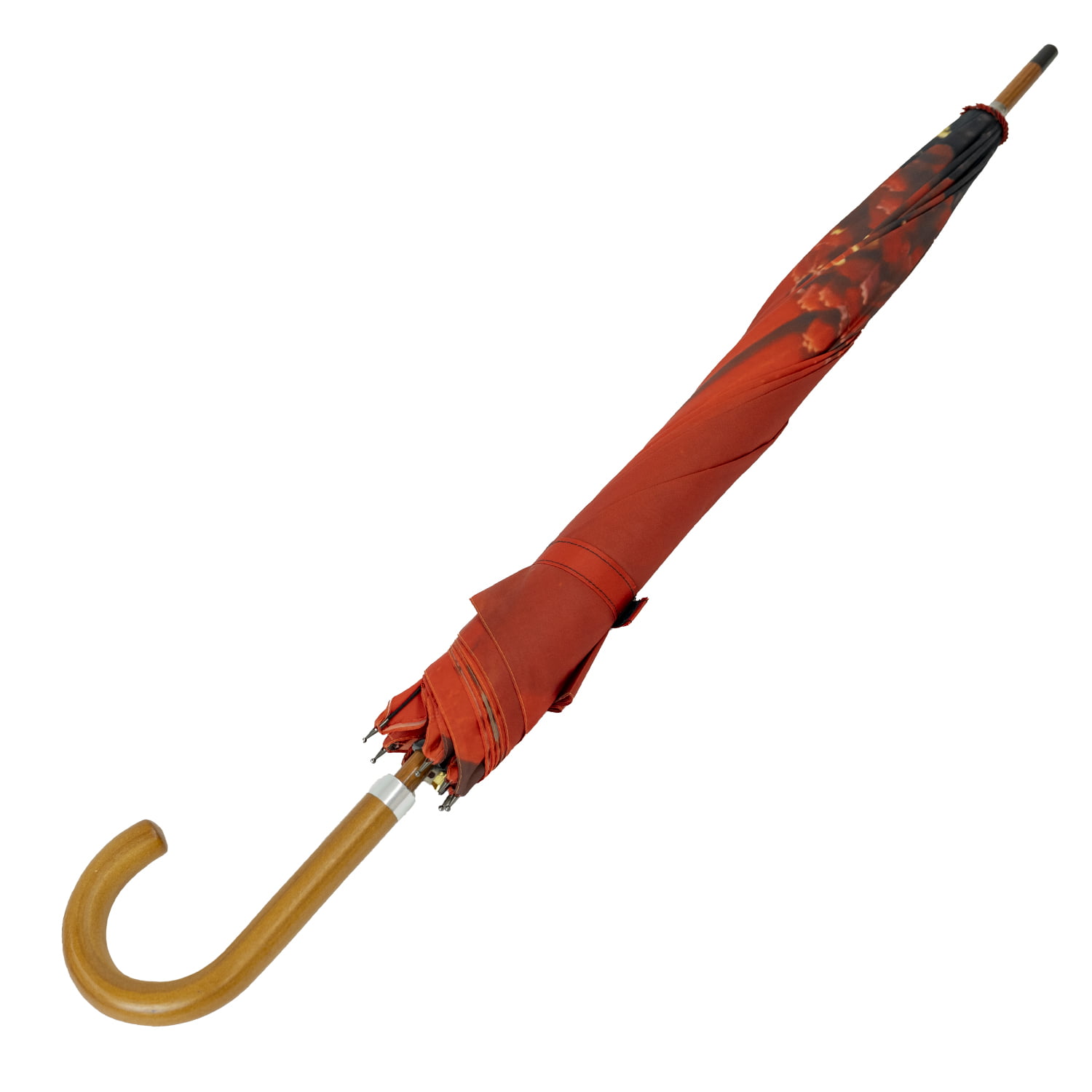 Red Flower Umbrella - Double Canopy / Auto-Open - Umbrella Heaven