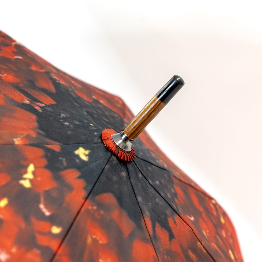 Red Flower Umbrella - Double Canopy / Auto-Open - Umbrella Heaven