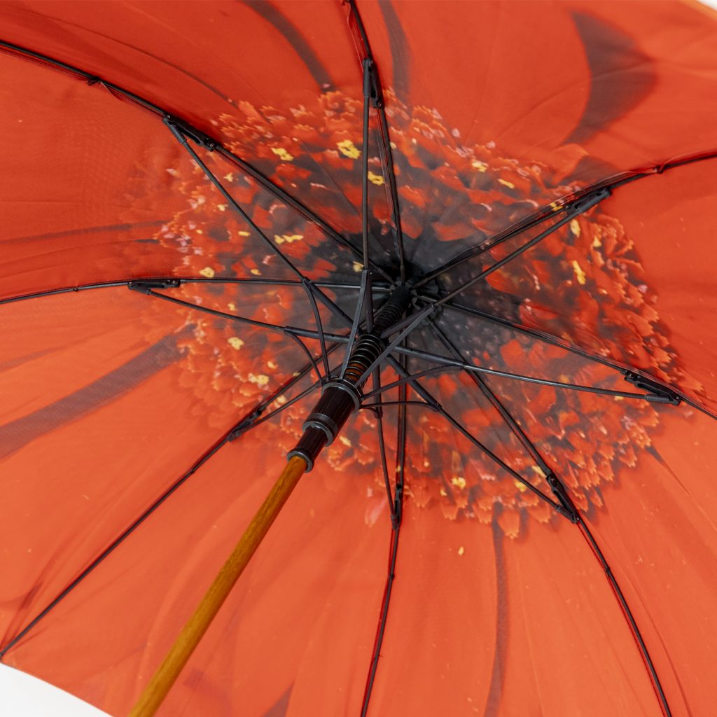 Red Flower Umbrella - Double Canopy / Auto-Open - Umbrella Heaven