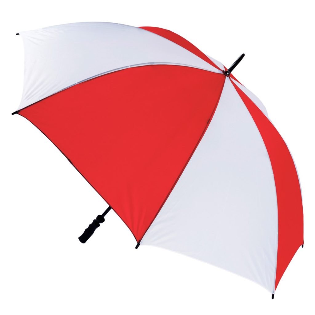 Red & White Golf Umbrella - Windproof - Umbrella Heaven