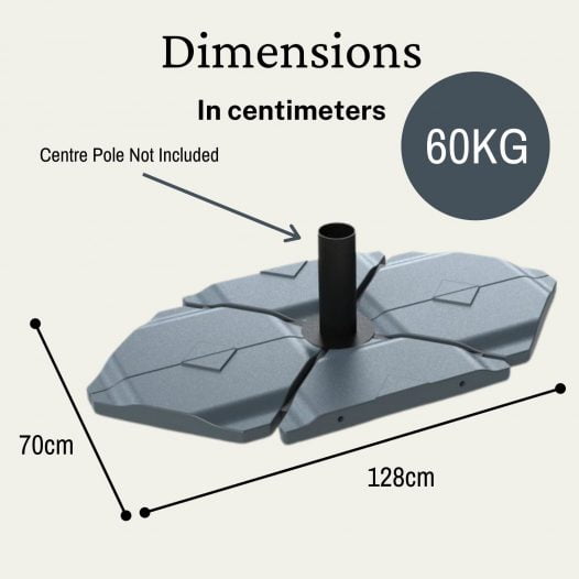 60kg (Set of 3 x 20kg) Cantilever Parasol Base Tiles/Slabs/Weights