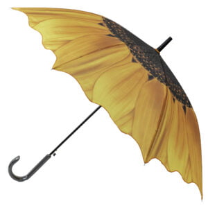 Fan Umbrella - Black UV Parasol with Built In Fan. Portable Cooling!