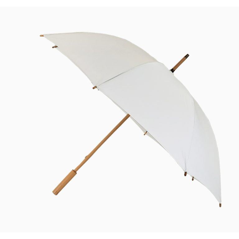 White Eco Umbrella - ECO Friendly RPET & Sustainable Bamboo