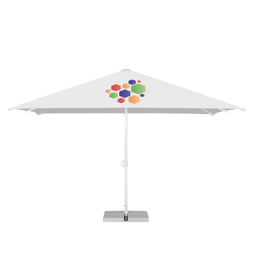 4m x 4m Portable Commercial Parasol - 2 Sections - Telescopic!